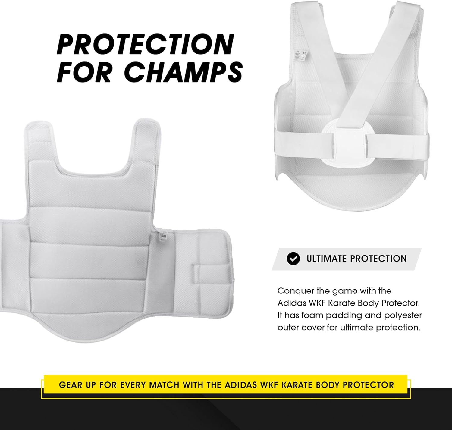 Adidas WKF Karate Brustschutz: Vollständiger Schutz und Stabilität für ...